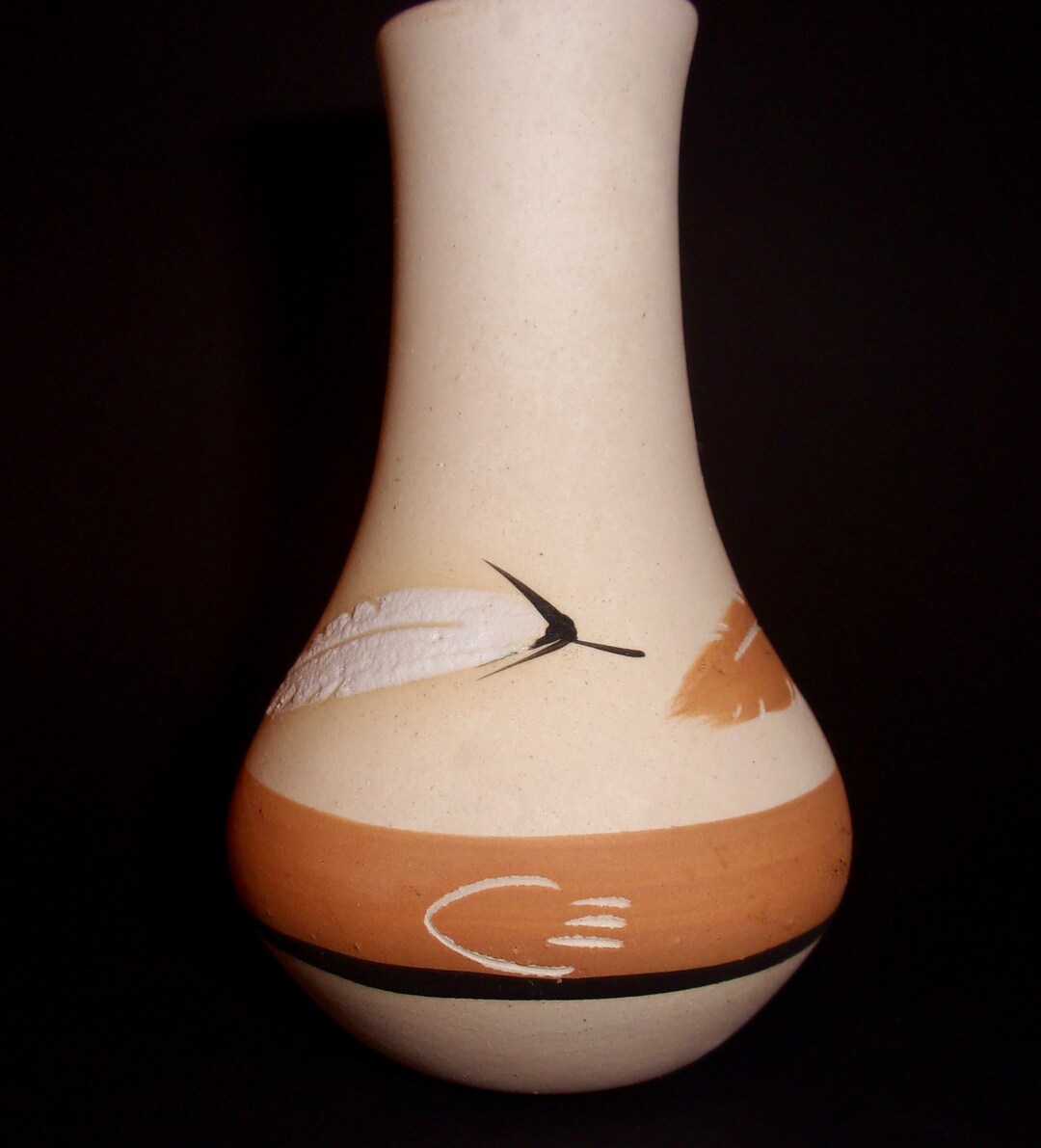 BUCK SKIN VASE Pottery Native American Indian Signed Vintage - Etsy