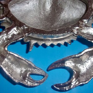 CRAB SILVER COLORED Metal Vintage Welded Made in India Nautical ...