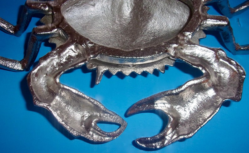 CRAB SILVER COLORED Metal Vintage Welded Made in India Nautical ...