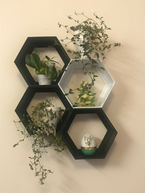 Hexagon Shaped Shelf Home Decor Kids Room Shelves Modern Style - Etsy