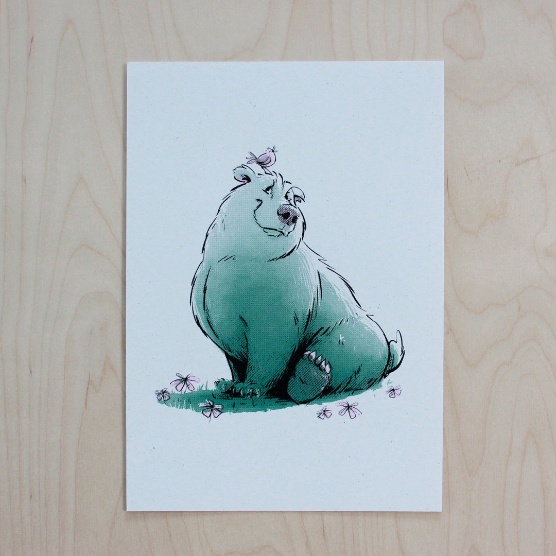 Animal Inspired Screen Print | Bird and Bear | Original British Artwork ...