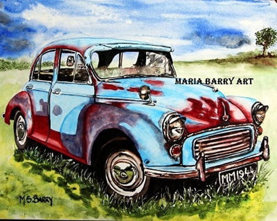 Morris Minor, a Watercolor Print From an Original Artwork - Etsy
