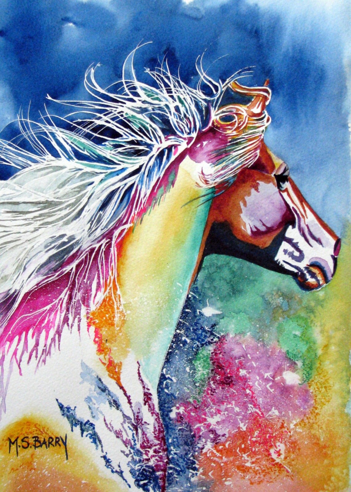 Watercolor Print of a Horse From an Original Piece of Artwork - Etsy