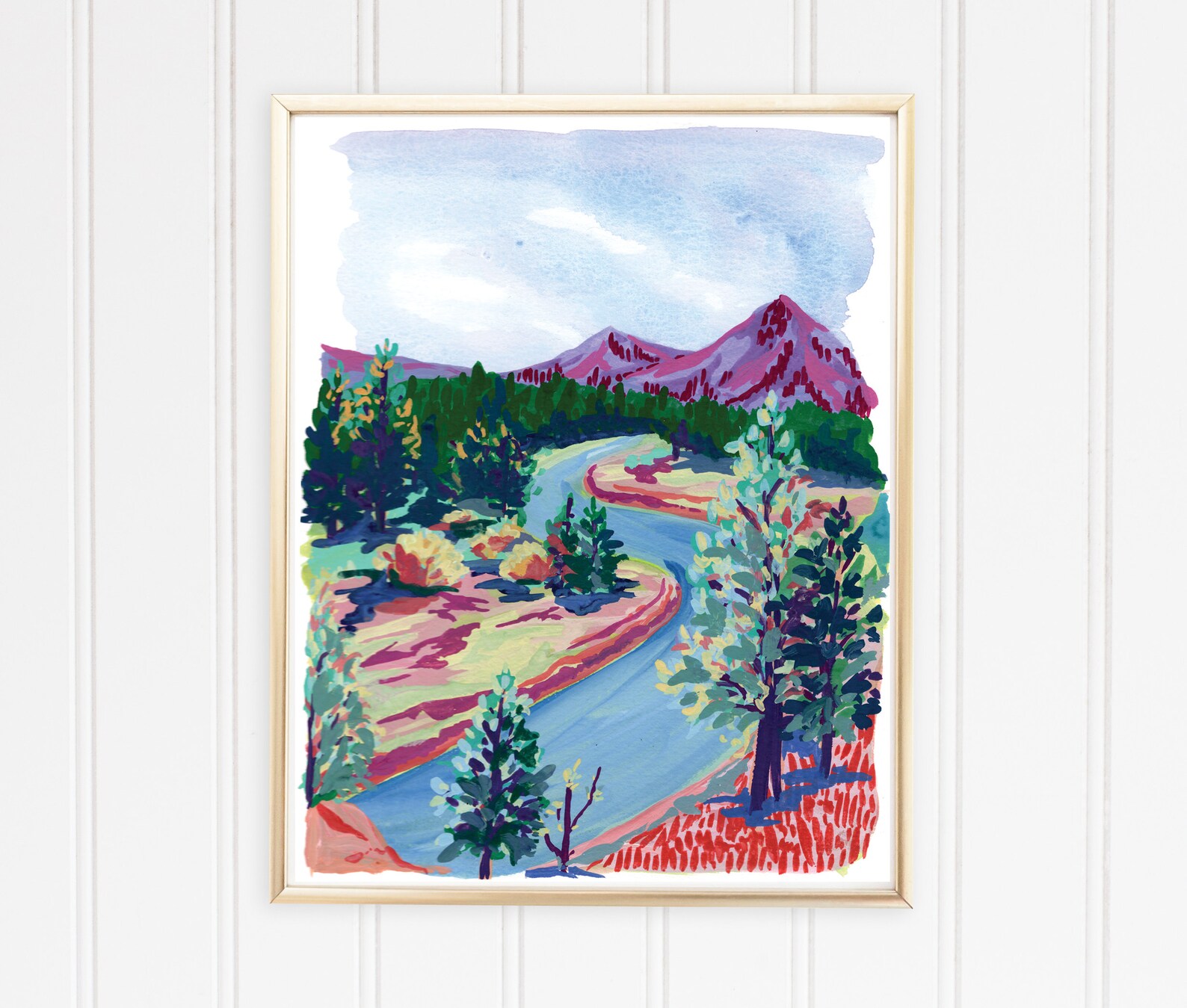 Colorful Deschutes River Landscape 11 X 14 Art Print - Sunriver Oregon ...