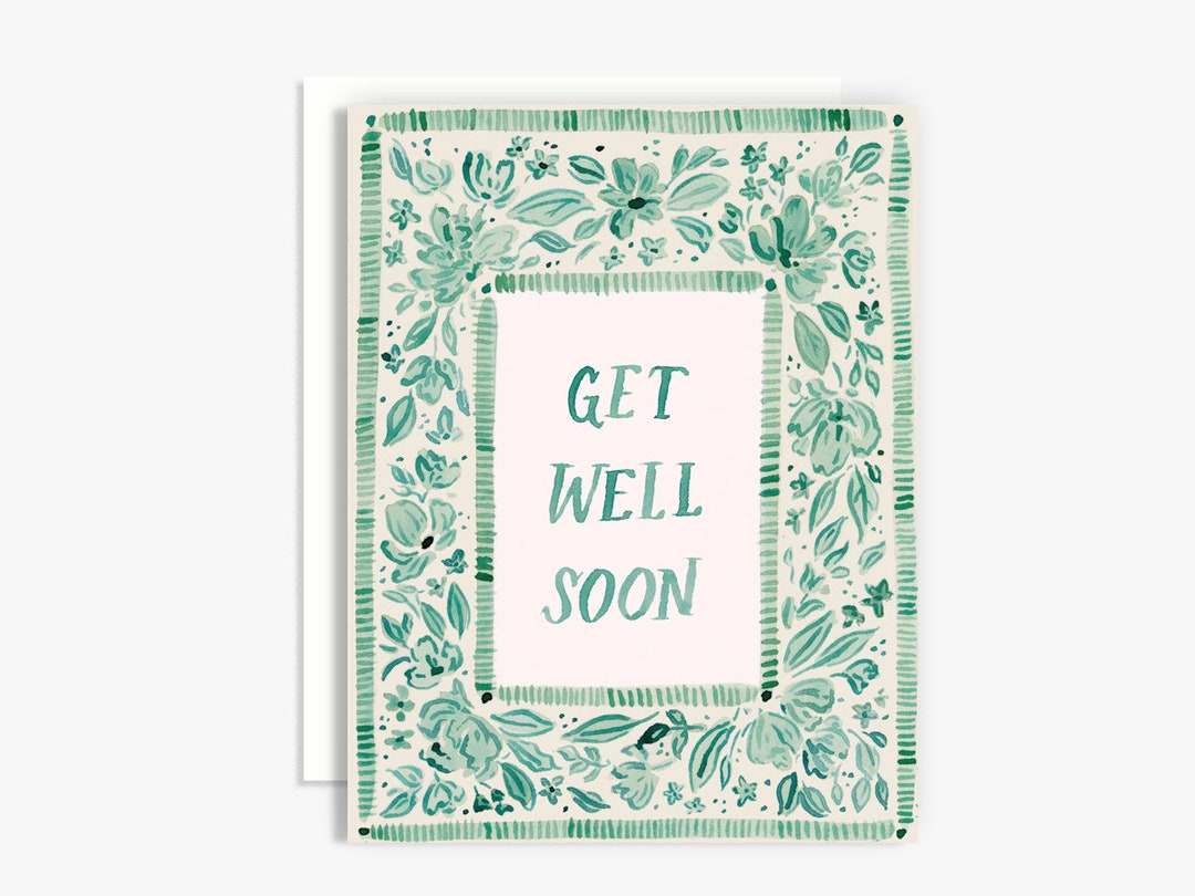 Get Well Soon - Watercolor Card - Hand Painted - Encouragement Card ...