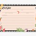 Watercolor Farmer's Market Recipe Cards - Recipe Book Cards - Family ...