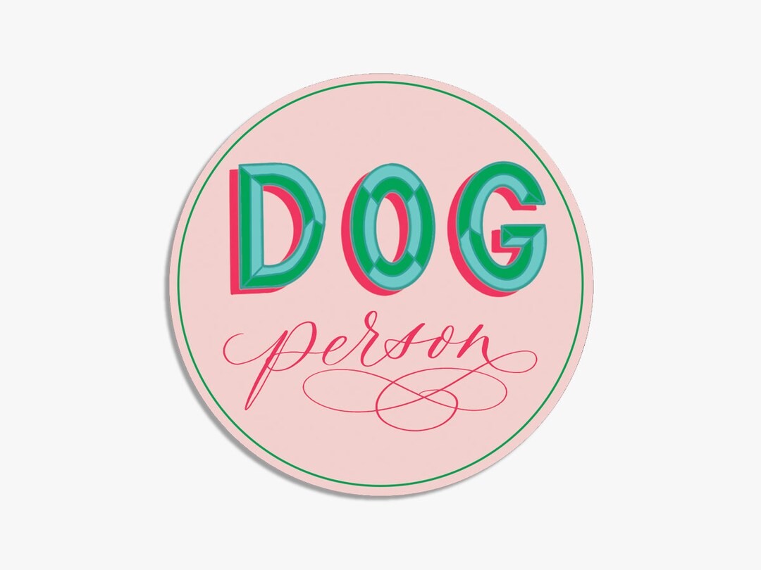 Dog Person Vinyl Sticker - Etsy