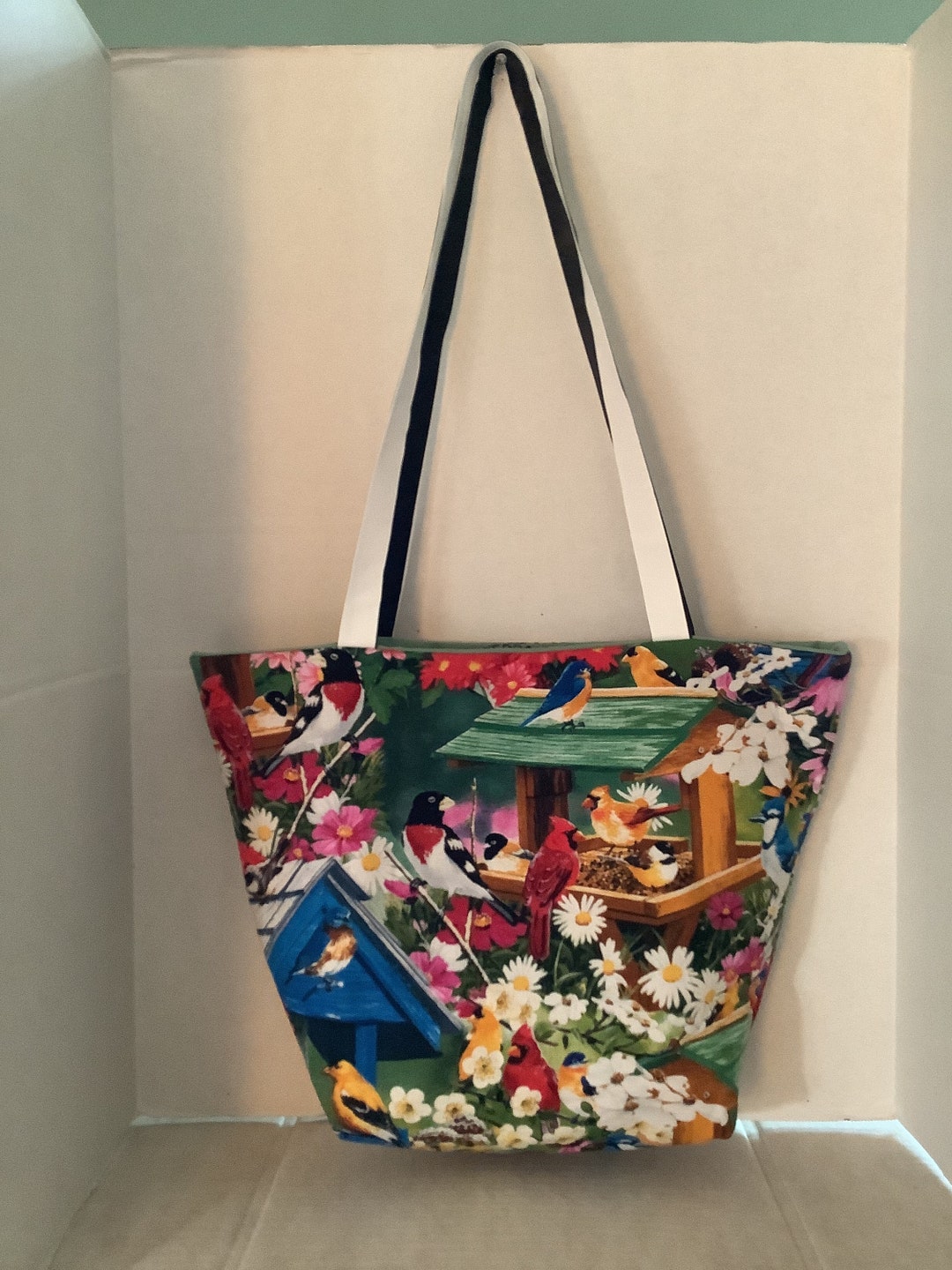 Cardinal and Flower Bucket Purse/bag - Etsy