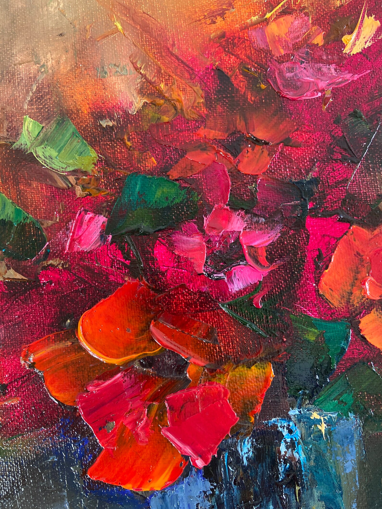 Radiant Charm. Floral Art. Oil Painting on Canvas. - Etsy