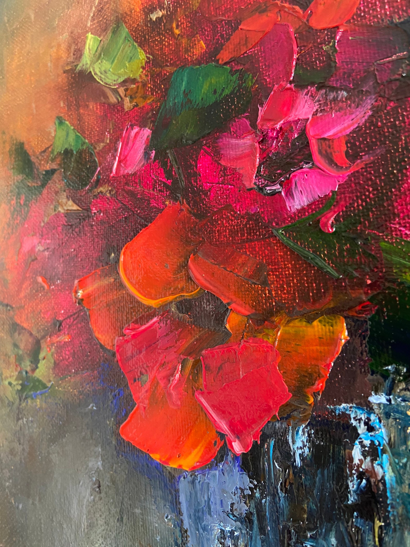 Radiant Charm. Floral Art. Oil Painting on Canvas. - Etsy