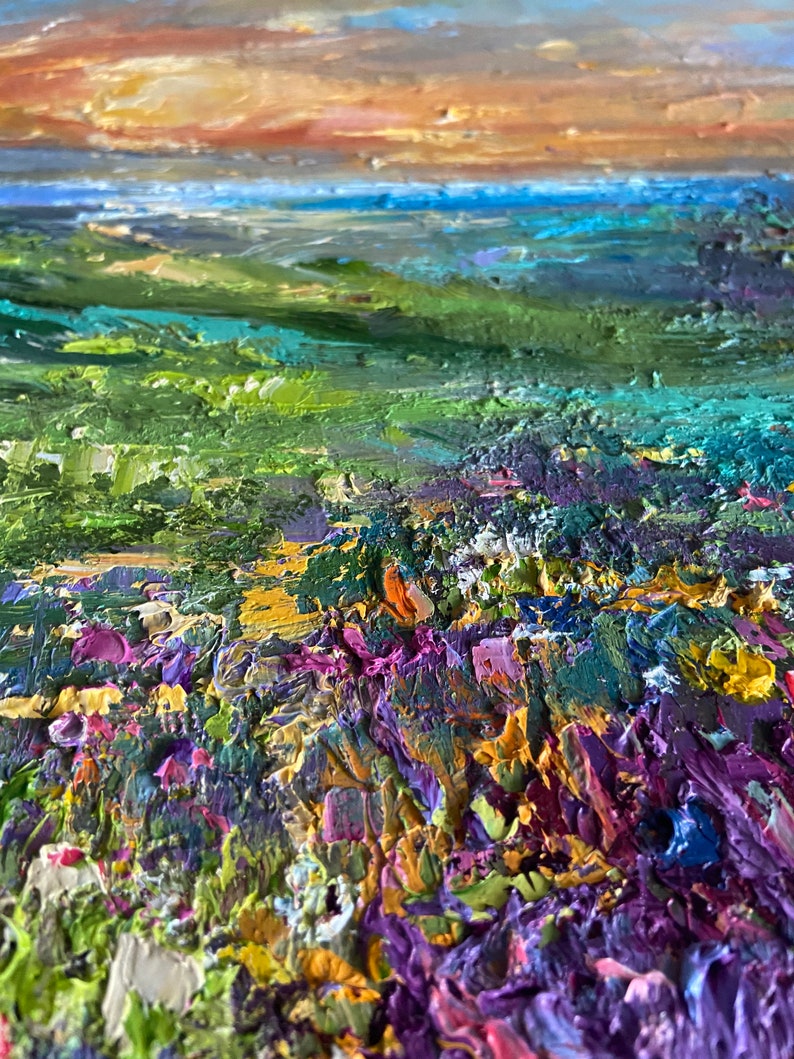 Landscape Abstract Original Oil Painting. Canvas. Fine Art. - Etsy