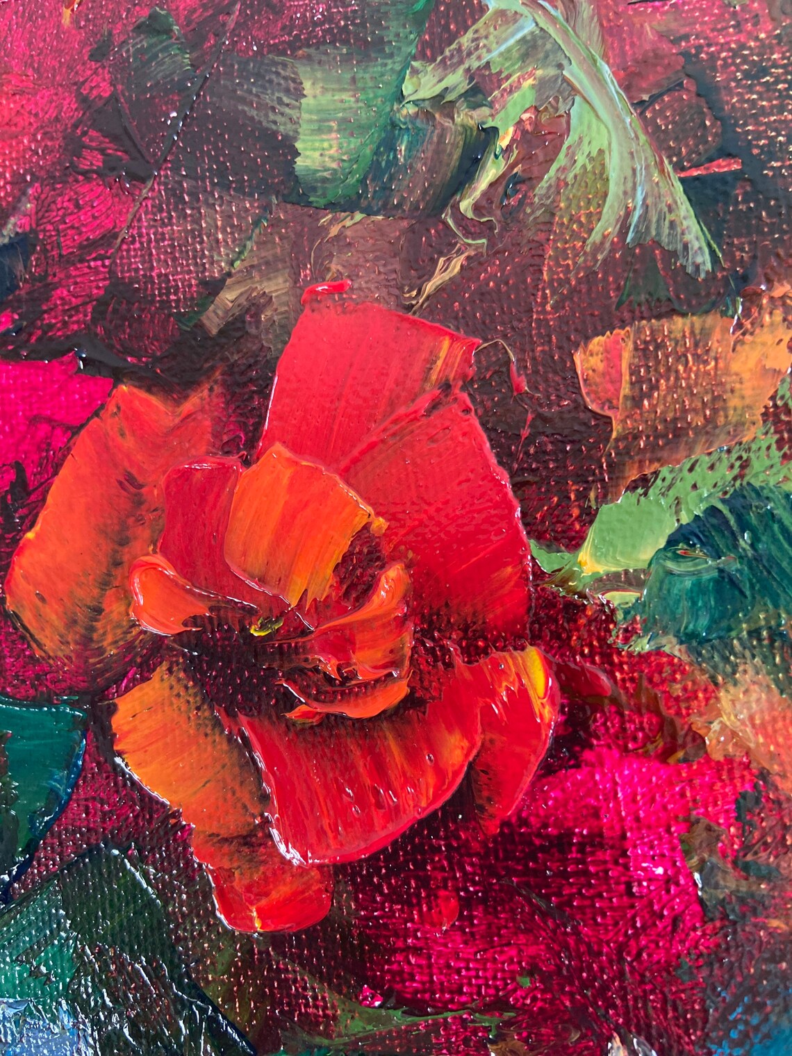 Radiant Charm. Floral Art. Oil Painting on Canvas. - Etsy