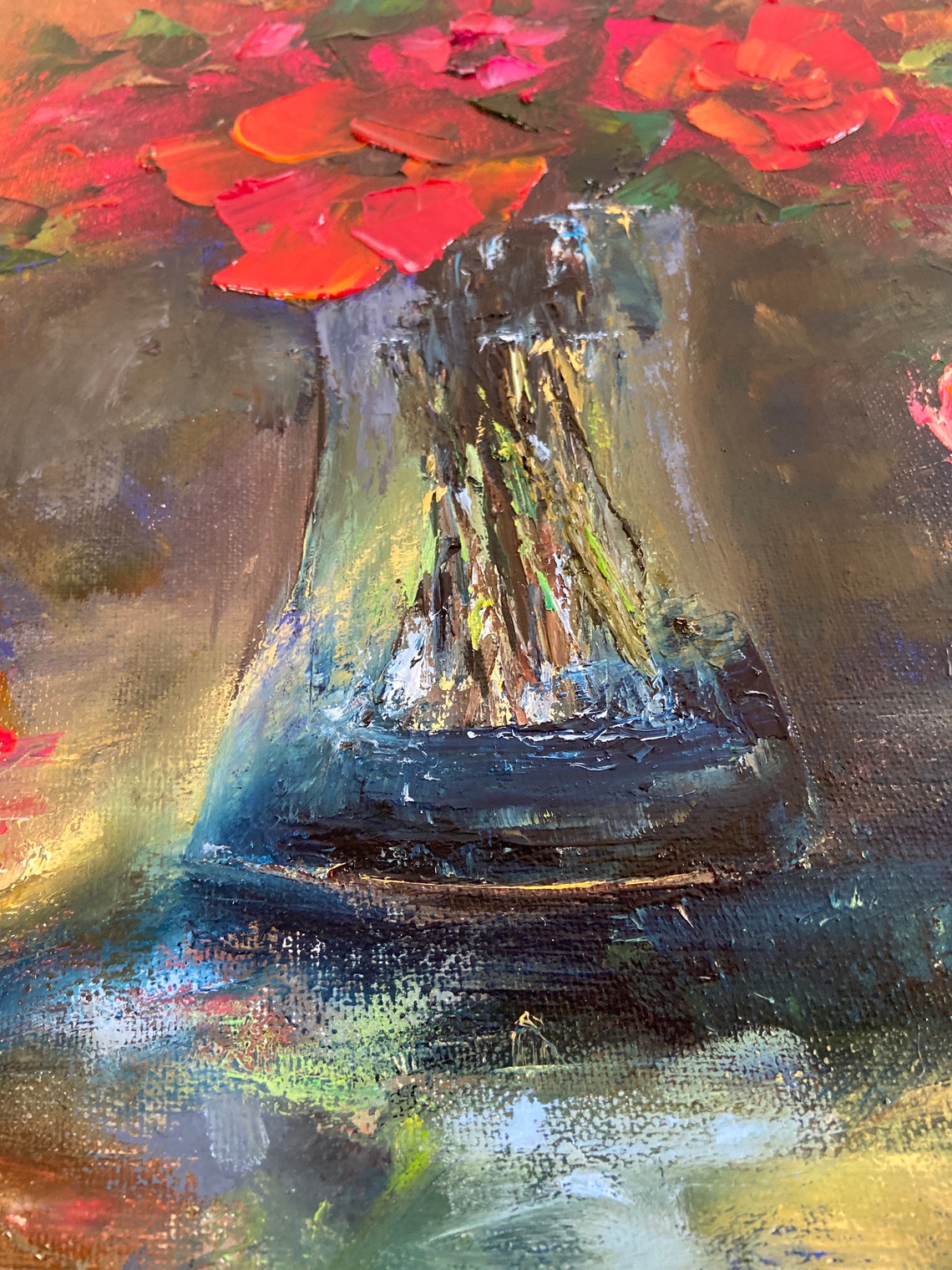 Radiant Charm. Floral Art. Oil Painting on Canvas. - Etsy