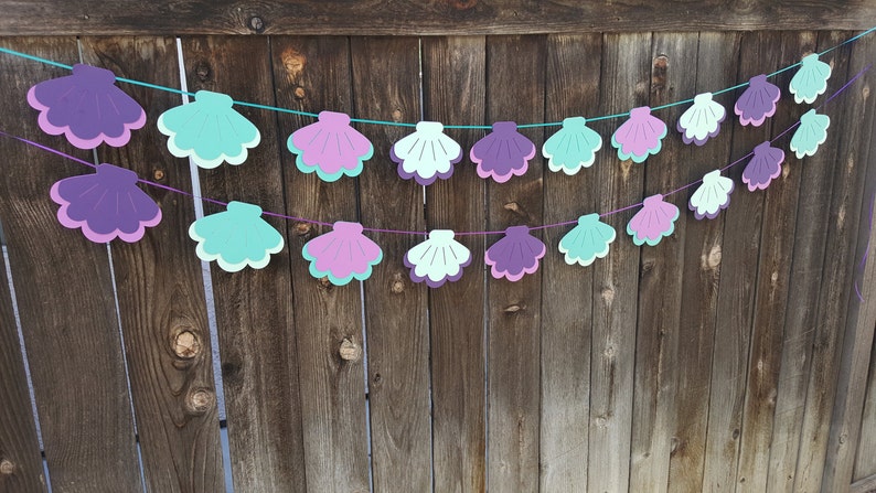 Shell garland Shell banner under the sea seashell banner | Etsy