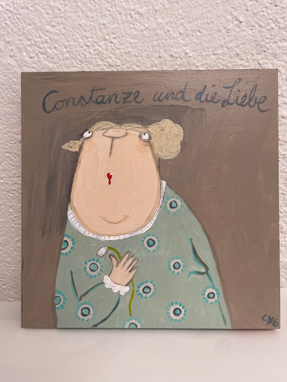 Constanze and Love Acrylic Painting on Wood - Etsy