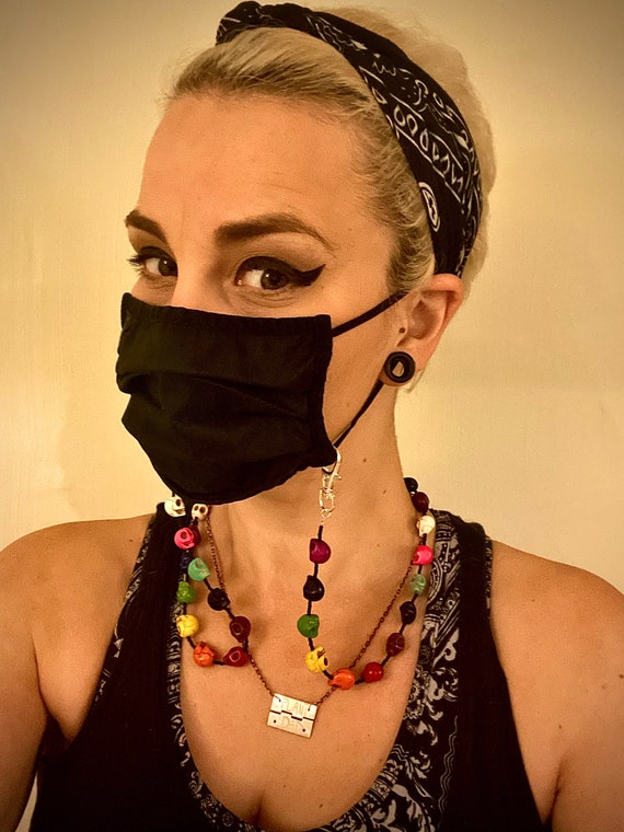 Pride Flag Skull Mask Glasses Chain Etsy