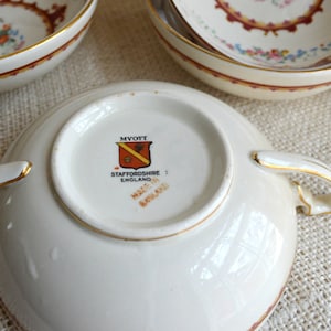 Myott Rose Double Handled Soup Bowl // Royal Stafordshireand Plate Gold ...