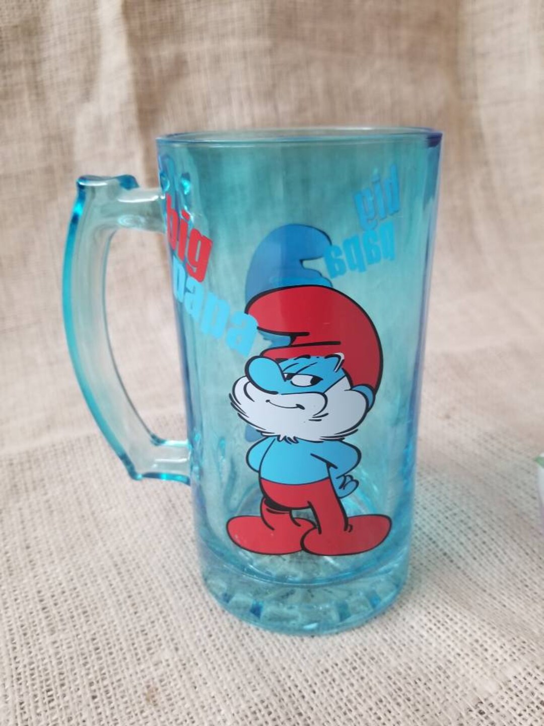 Vintage Papa Smurf Beer Stein // Big Papa - Etsy