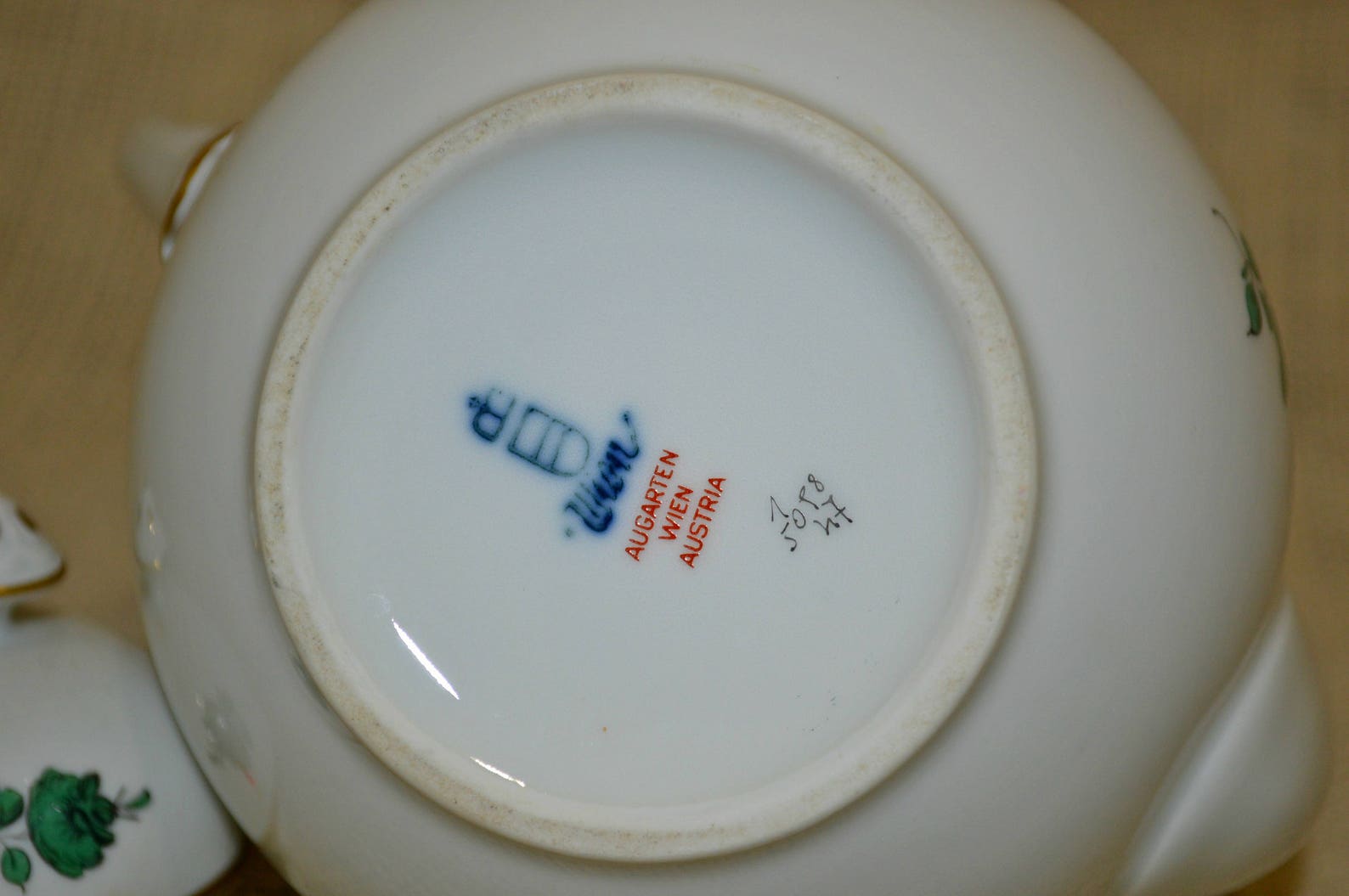 Vintage Augarten Wien Porcelain Coffee Pot // "maria Theresia" Pattern ...