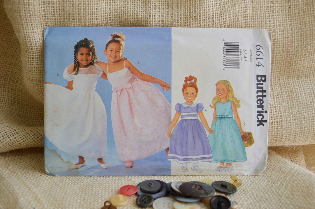 Butterick 6614 Sewing Pattern for Children's Girls' Party Dress Uncut ...