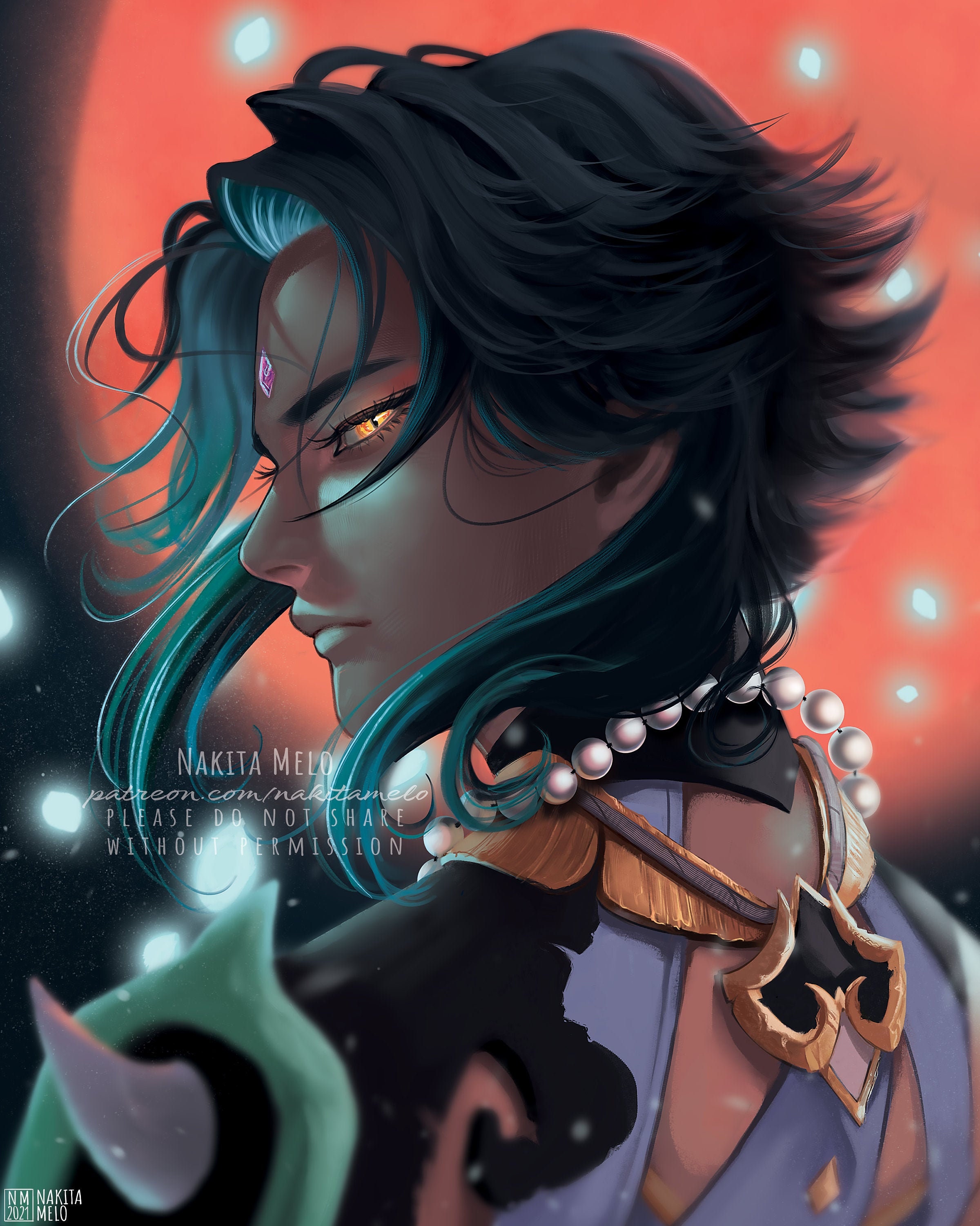 Xiao Genshin Impact Videojuego Fan Art Pintura | Etsy