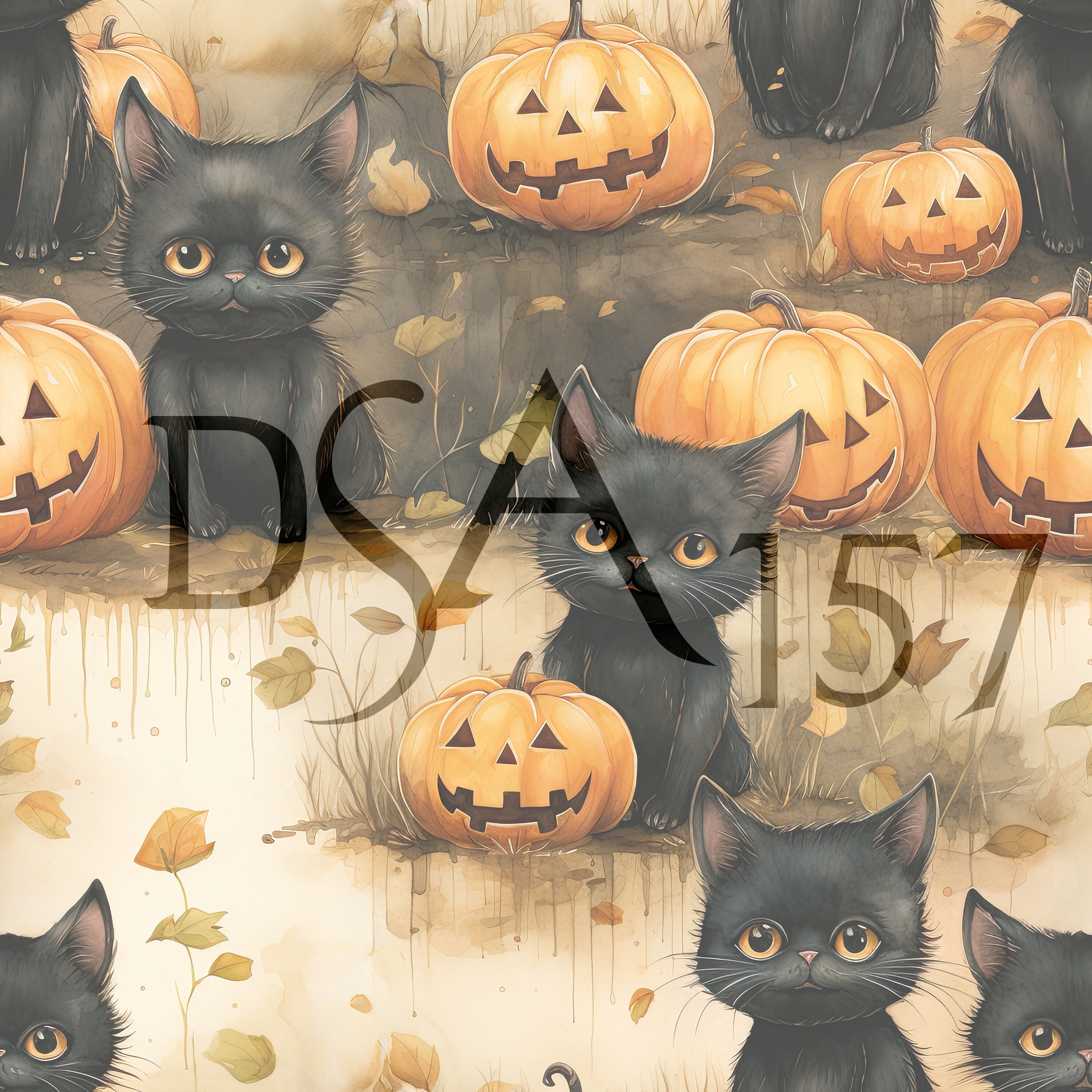 Watercolor Halloween Digital Wallpaper Digital Paper Design - Etsy