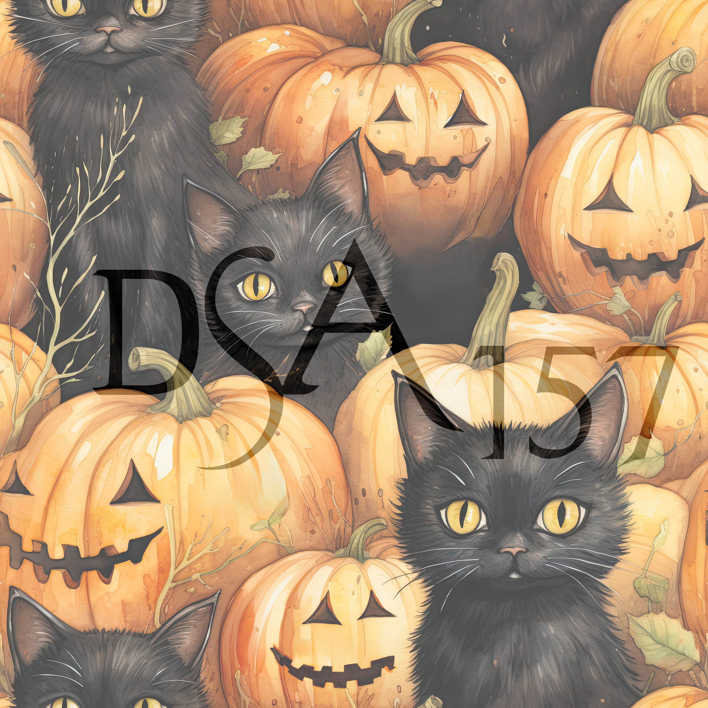 Watercolor Halloween Digital Wallpaper Digital Paper Design - Etsy