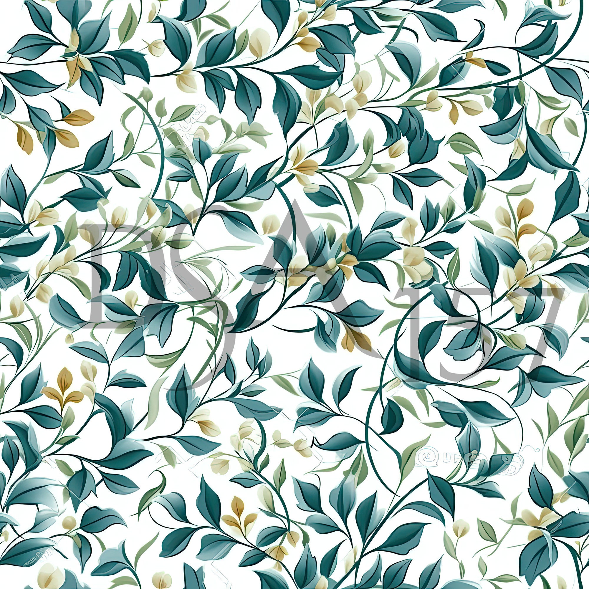 Country Cottage Leaves and Vines Digital Wallpaper Digital Paper Design ...