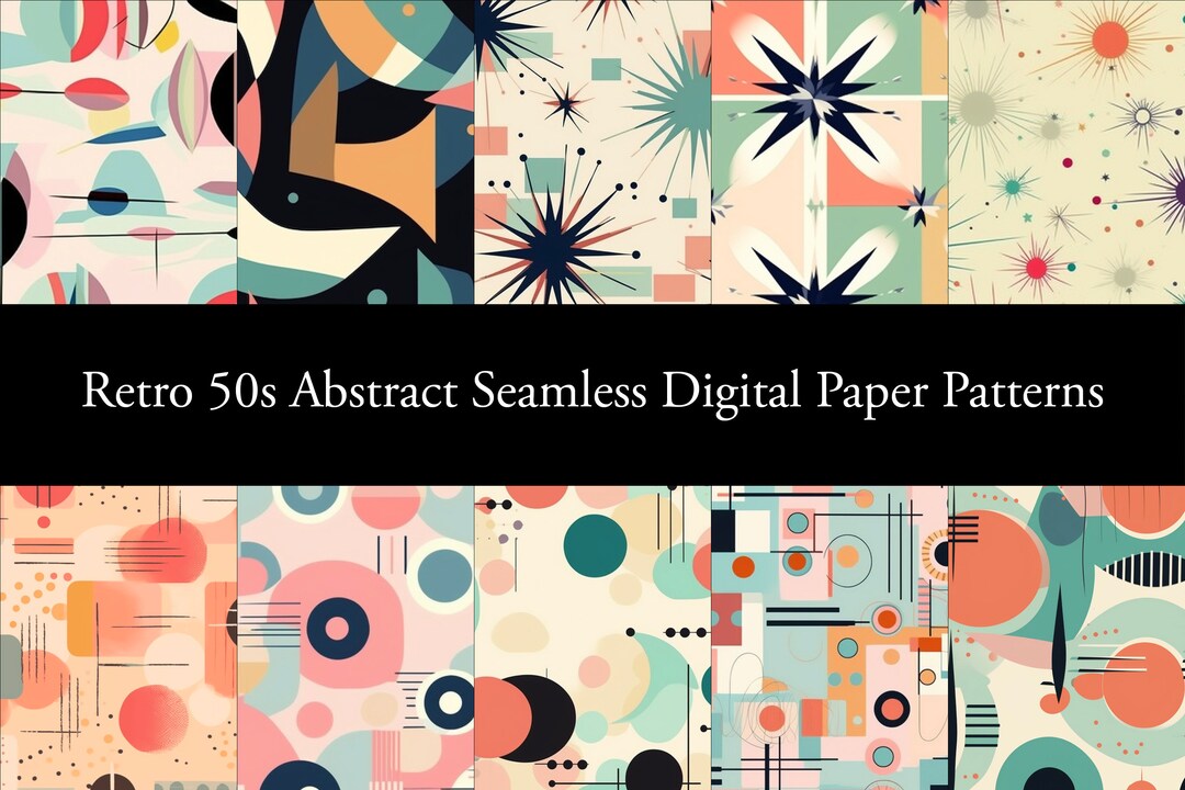 Vintage Digital Wallpaper | Digital Paper Design Pack | Set of 10 ...