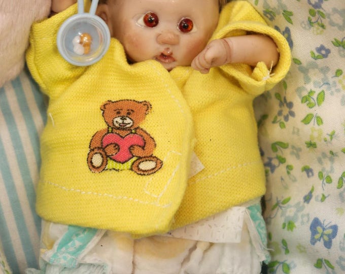 Baby Doll Infant Newborn Miniature OOAK Polymer Clay Nursery Decor ...