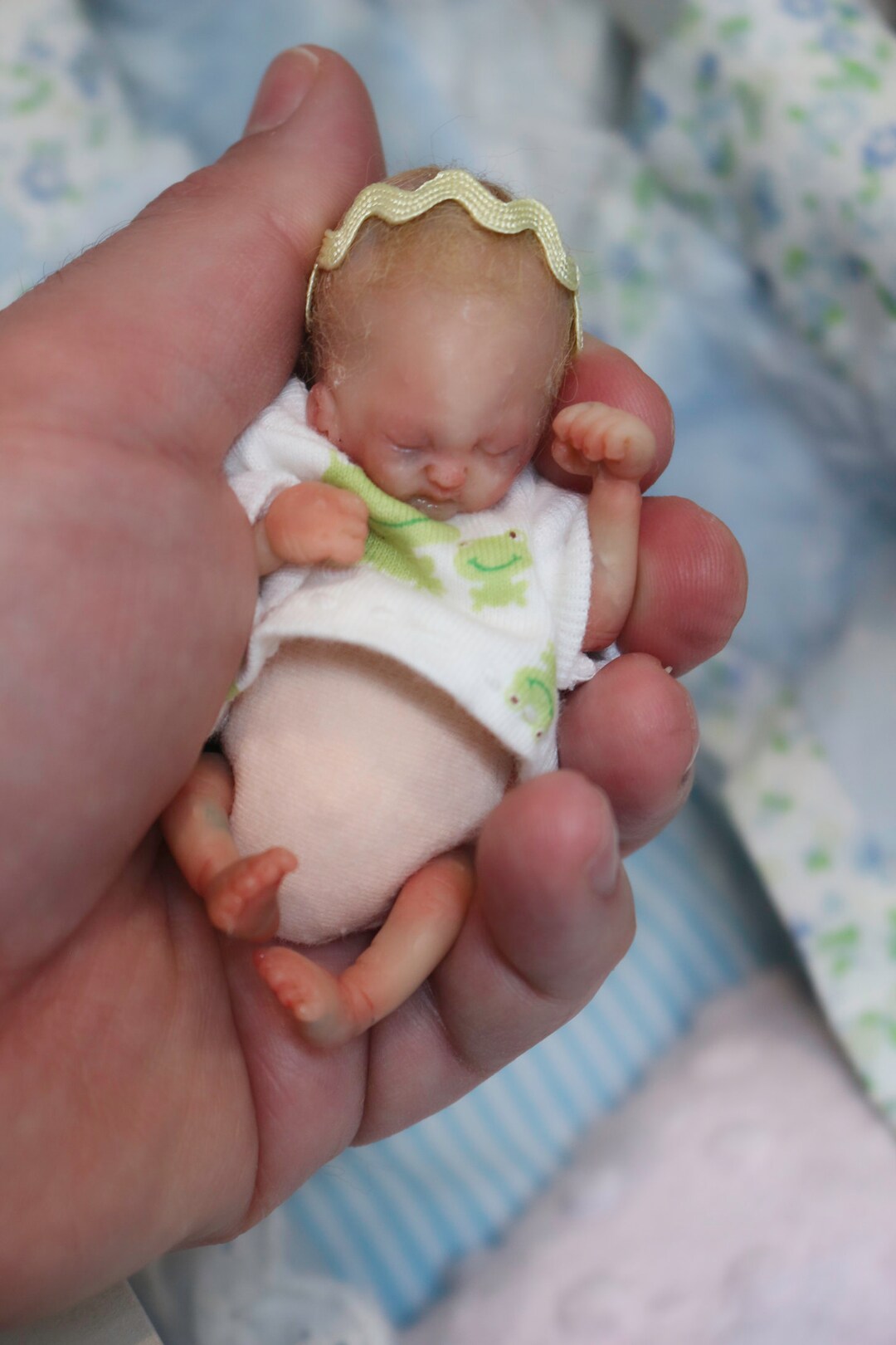 Miniature Baby Doll Shower Infant Newborn Birthday Party Fondant OOAK ...