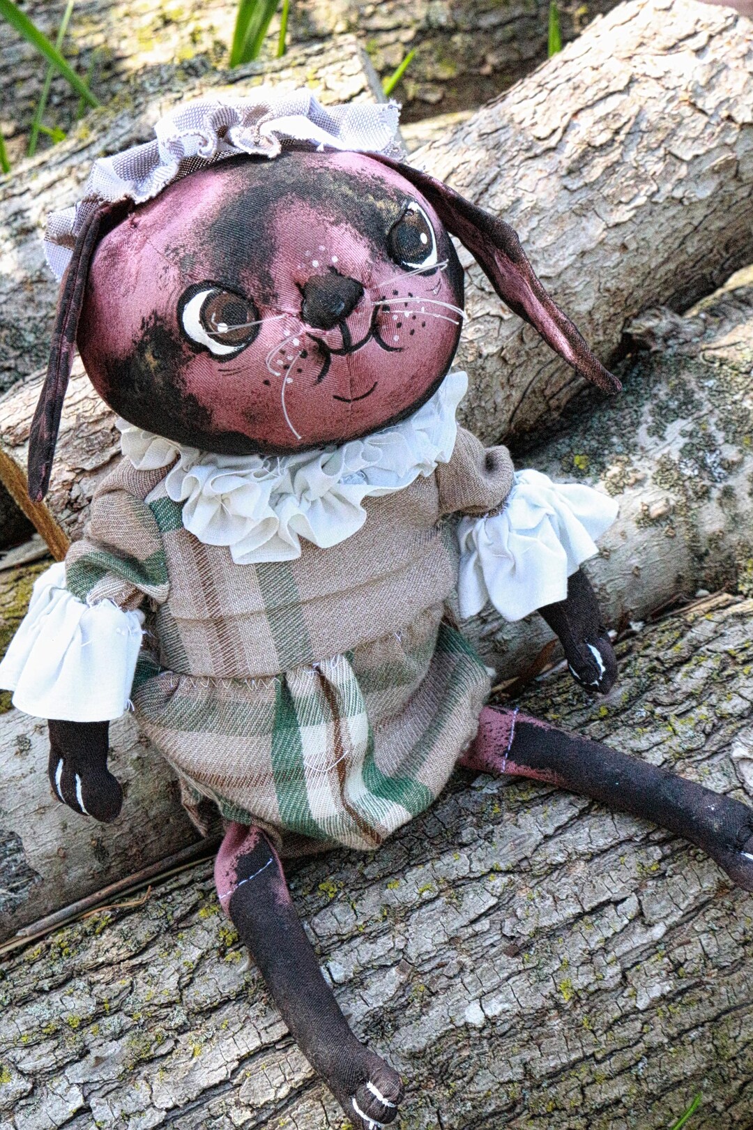 Handmade Folk Art Rabbit Doll: Primitive Spring Decor - Etsy