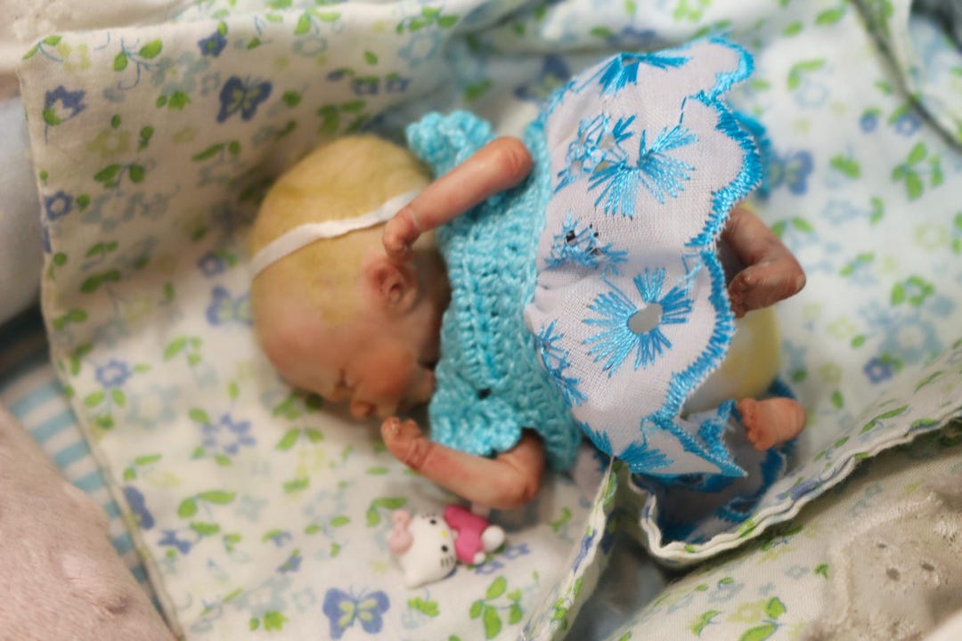 Newborn Miniature OOAK Polymer Clay Baby Doll Dollhouse Mini Reborn ...