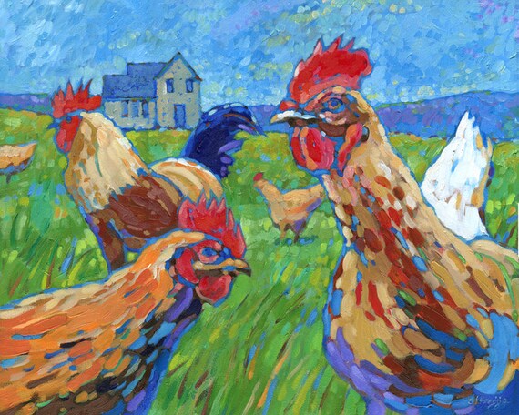 Chicken Run print | Etsy