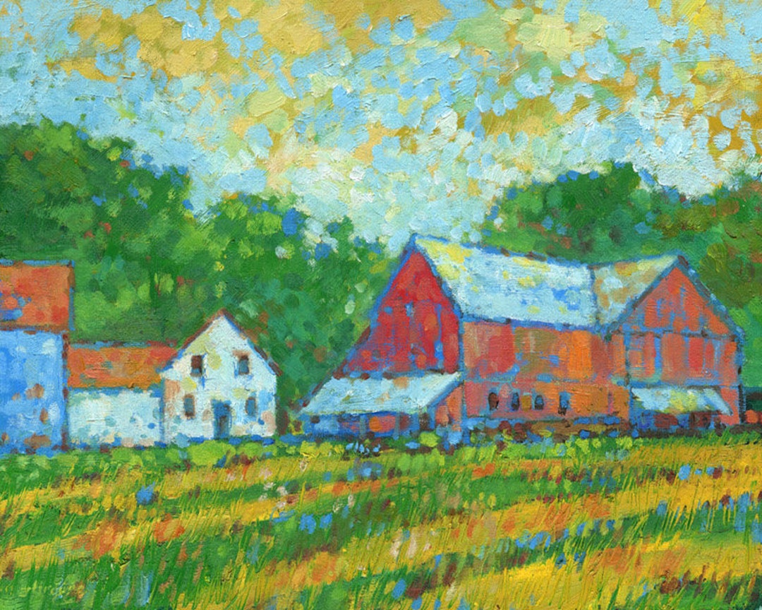 Farmstead print - Etsy