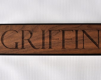 Fancy Horse Stall Name Plate Solid Brass and Wood Personalized, Stall ...