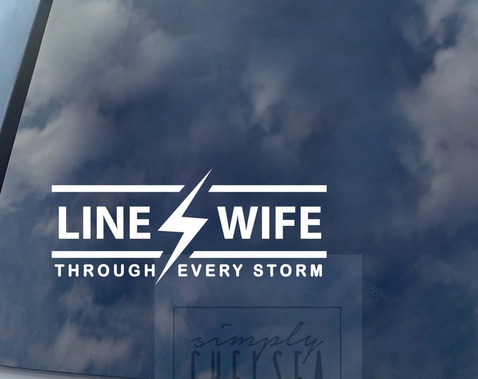 Line Wife Decal | Line Life Decal | Linewife Decal | Lineman Wife Decal ...