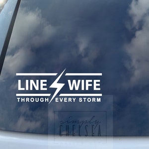 Line Wife Decal | Line Life Decal | Linewife Decal | Lineman Wife Decal ...