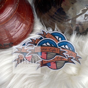 All American Line Life Sticker | Line Life Flag Decal | Lineman or ...