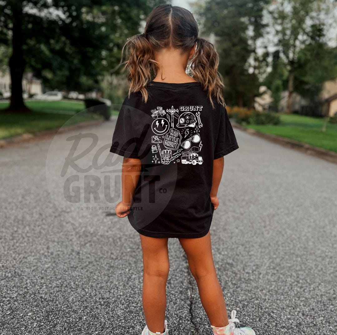 Doodle Bolts Rad Little Grunt Children's Shirt | Line Child Shirt ...