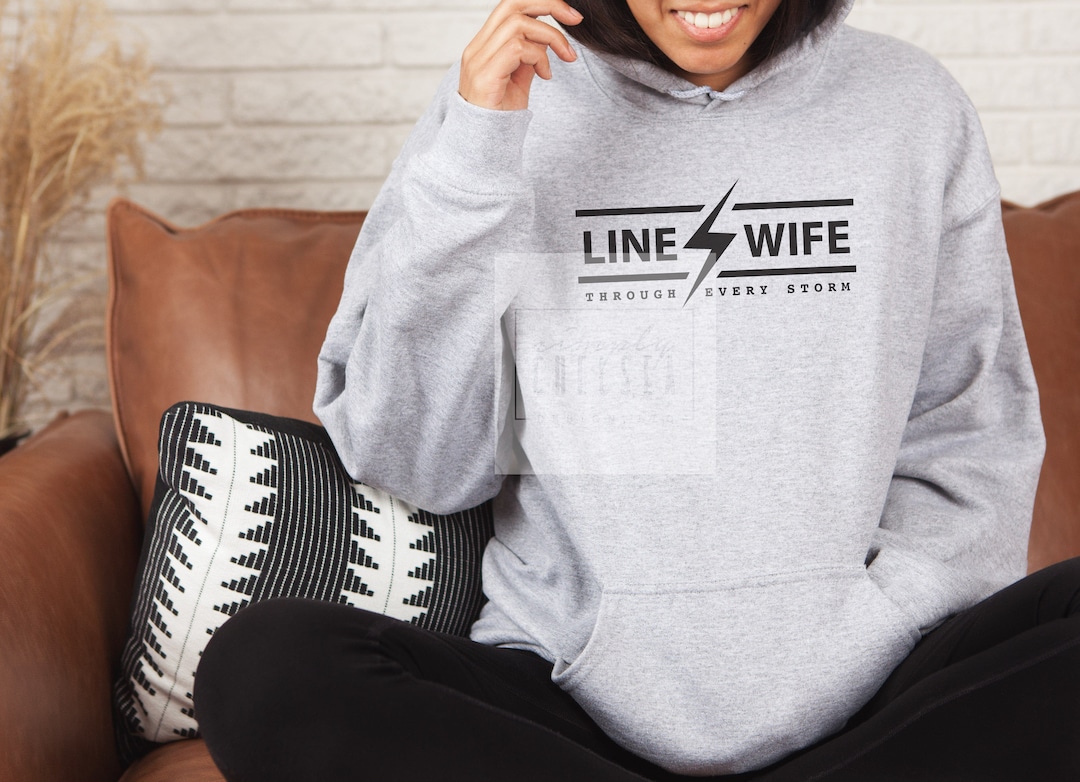 Line Wife Line Life Hoodie | Lineman Wife Hoodie | Line Wife Sweatshirt ...