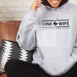 Line Wife Line Life Hoodie | Lineman Wife Hoodie | Line Wife Sweatshirt ...