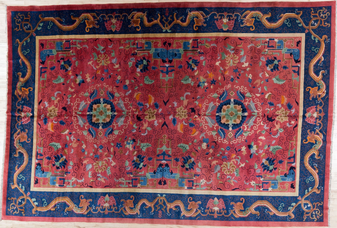 Chinese Art Deco Carpet 14.6x9.11 , Tientsin , NE China Circa 1930 - Etsy