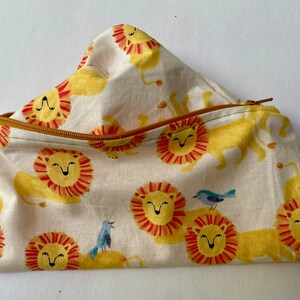 Lion Pencil Pouch, Safari Animal, Zipper Pouch, Back to School, Lion ...