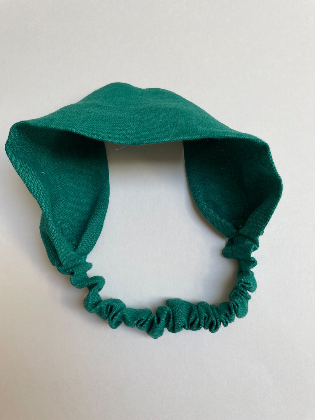 Emerald Green Linen Headband, 100% Linen, Hair Bandana, Head Scarf. - Etsy