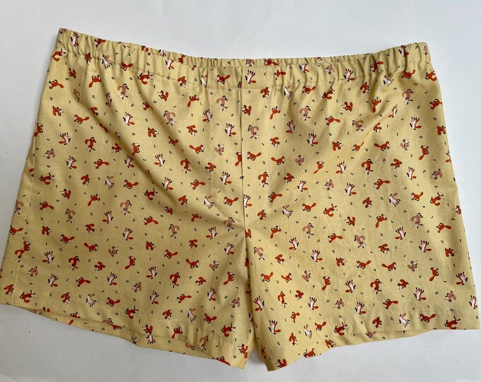 Fox Boxer Shorts, Mens Cotton Boxers, Fox Sleepwear, Gift for Him. - Etsy