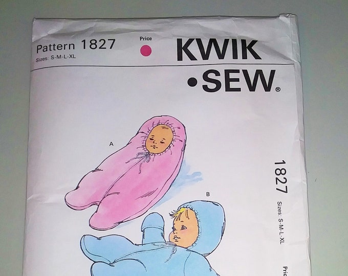 Vintage KWIK SEW 1827 Baby Buntings Sewing Pattern - Etsy