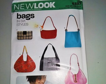 Handbag Clutch Purse in Six Styles New Look 6397 Sewing Pattern UNCUT ...