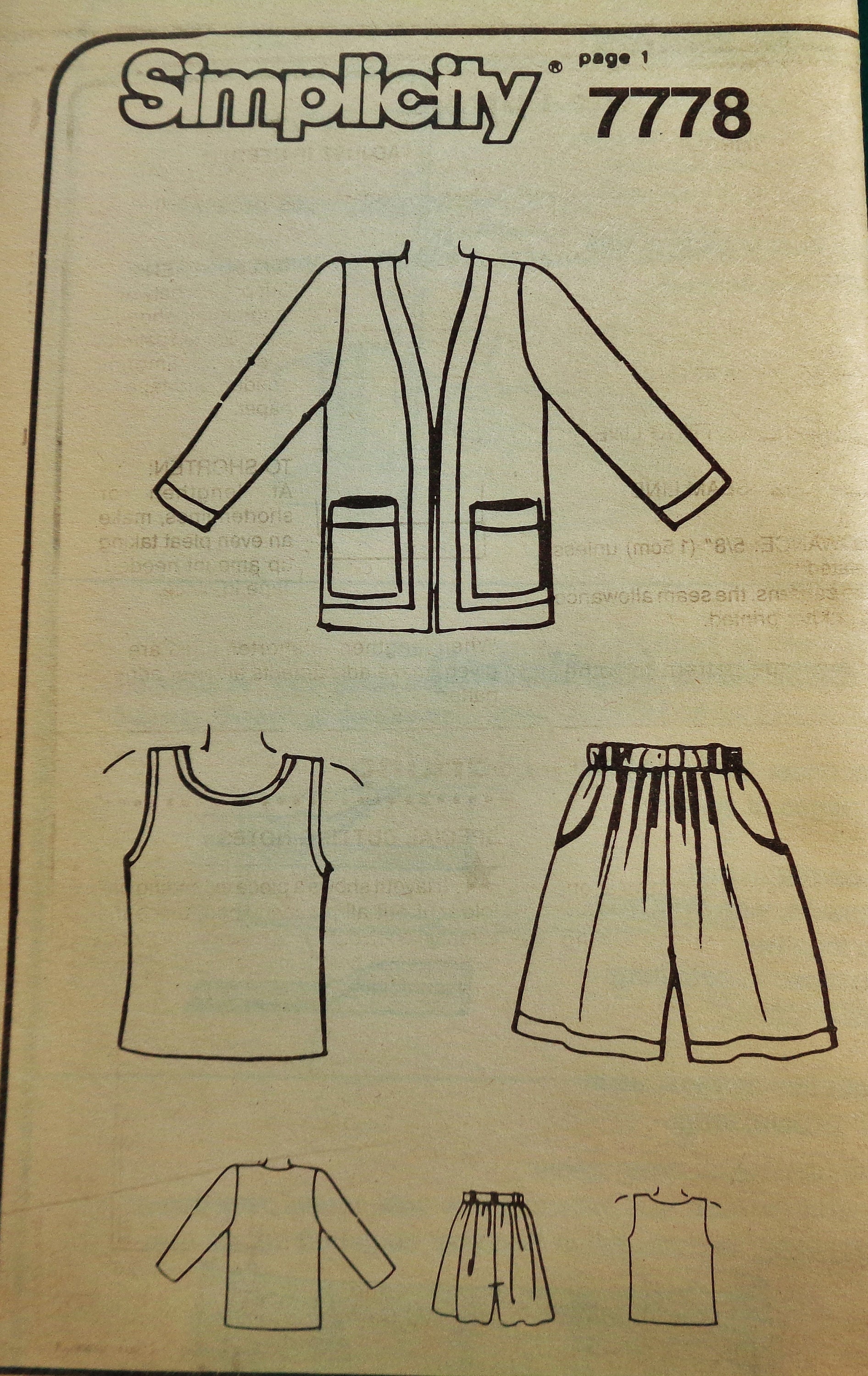 Vintage Simplicity 7778 Misses It es so easy Schnittmuster | Etsy