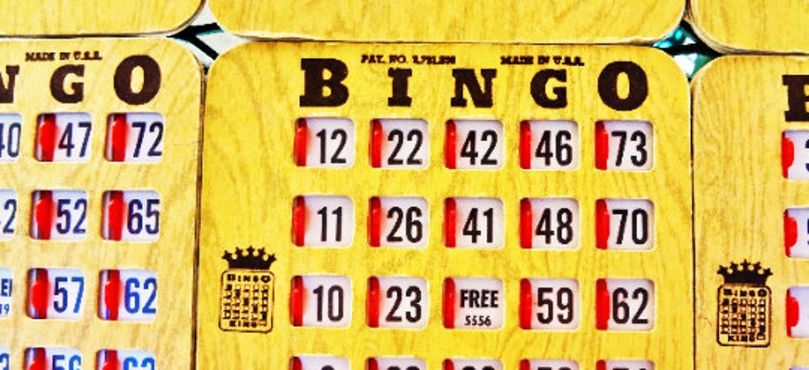 Midcentury 1956 B-I-N-G-O Sliding Marker Bingo CARDS Set of | Etsy